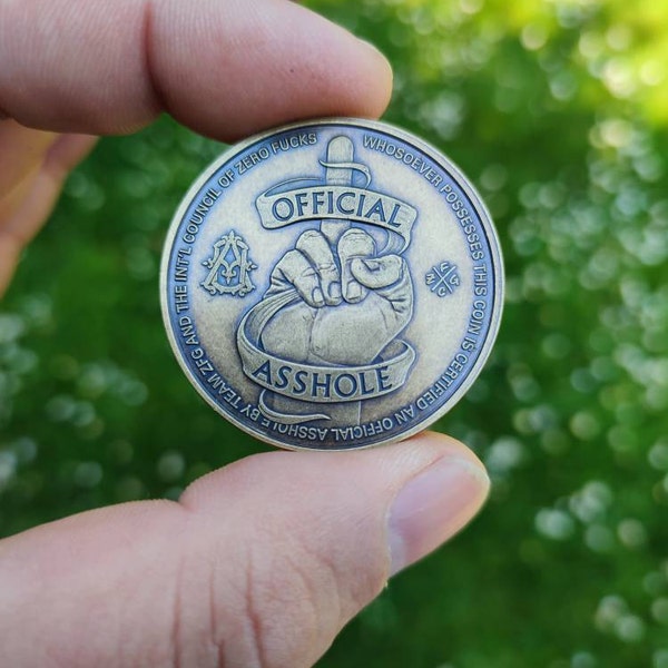 Official Asshole Coin - by ZFG Inc./zero Fucks Coin™ - Etsy