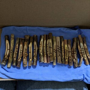 20 Celtic Tree Ogham Staves made with Corresponding Woods with | Etsy