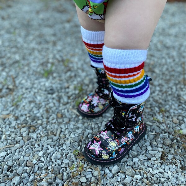 Toddler and Baby Rainbow Socks | Rainbow Tube Socks | Unisex Infant ...