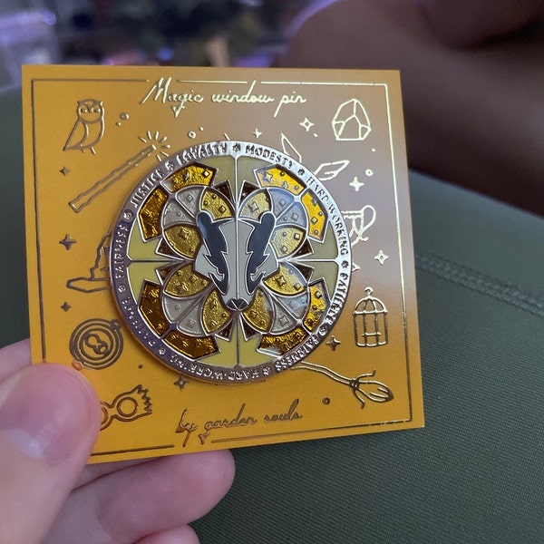 Stained Glass Magic Windows Enamel Pins Set - Etsy