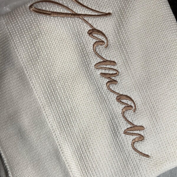 Arabic Calligraphy Embroidered Knit Baby Blanket - Etsy