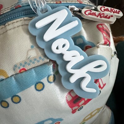 Acrylic Kids Bag Tag Colourful Bag Tag Personalised Bag Tag - Etsy ...