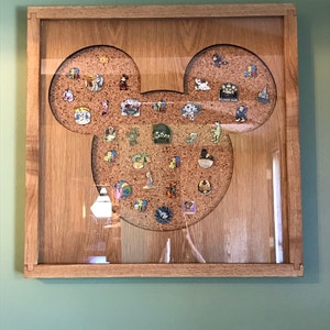 Disney Inspired Pin Display Shadowbox mickey Corkboard - Etsy