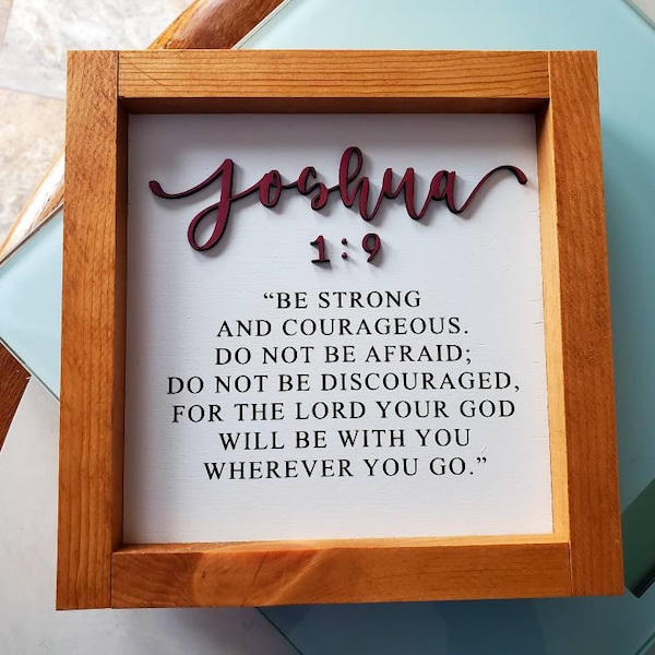Custom Bible Verse Sign - Laser Cut 3D & Engraved Sign - Wooden Framed ...