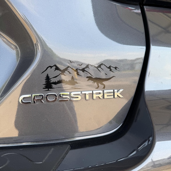 Jurassic Overland Car Sticker – Mountain Scene Dino Decal for Subaru ...