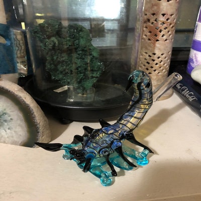 Hand Blown Glass Scorpion Pipe. - Etsy