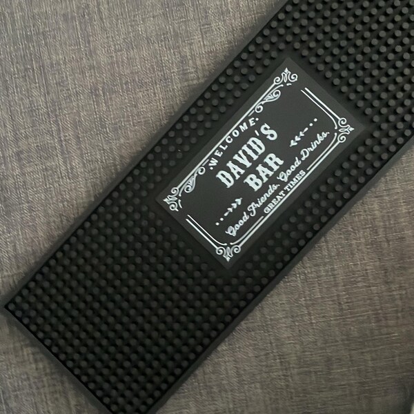 Personalised Bar Mat, Custom Bar Runner, Home Bar Pub Accessories Art ...