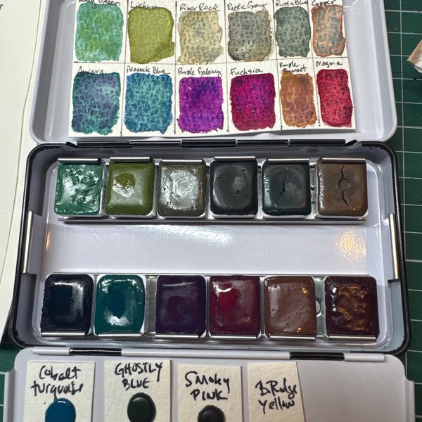 24 Multi-pigment Colors SET OF 24 Granulating, Handmade Watercolor ...