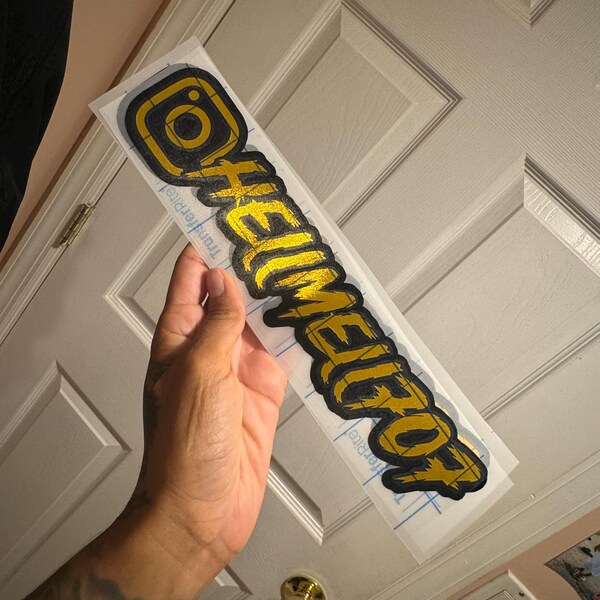 Premium Metallic Gold Custom Personalized Instagram Name Vinyl Decal ...