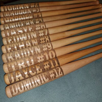 Baseball Team Gift, Personalized Bat, Mini Baseball Bat, Little League ...