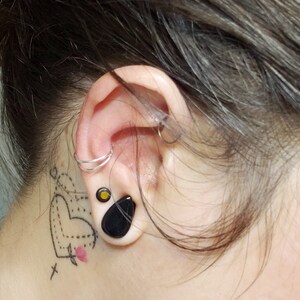 Double Helix Hoop, Sterling Silver Helix Piercing, Conch Hoop, Tiny ...