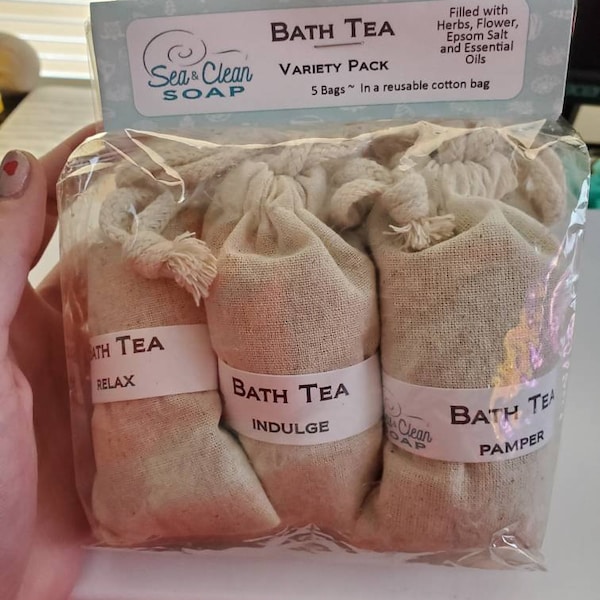 Bath Tea Variety Pack Made With Organic Herbs Flowers Salt and ...