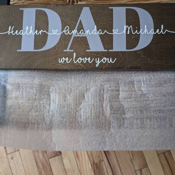 Dad Sign, Father's Day Gift, Rustic Wood Dad Sign, Family Wall Sign ...