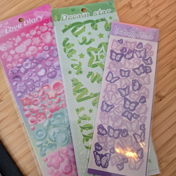 Rose Stickers, Rose Flower Sticker Sheet Set, Yellow Rose Sticker Set ...