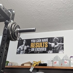 Home Gym Beast Lion Wall Banner Garage Poster Art Fitness Strength ...