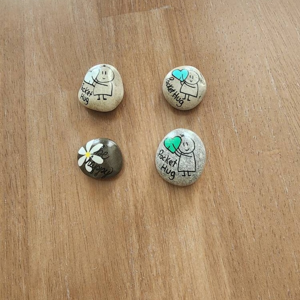 Hand Painted Pocket Hug Rock - Keepsake Token - Inspirational Gift - Etsy
