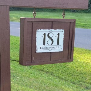Rustic Address Sign Farmhouse Decor House Numbers Street - Etsy