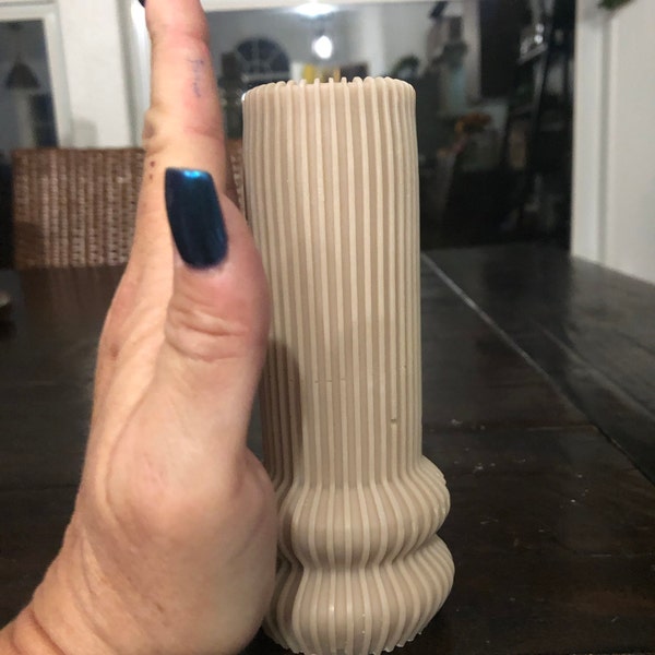 Tall Aesthetic Pillar Candles- Decorative Modern Geometric Funky Figure ...