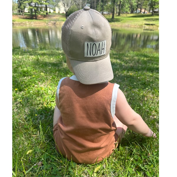 Personalized Name Baby Ball Cap | Curve Bill | Infant Toddler Kids ...