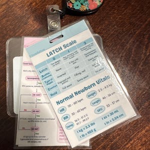 Pediatric Badge Card for Nurses and Students (pink) - Printable Copy ...