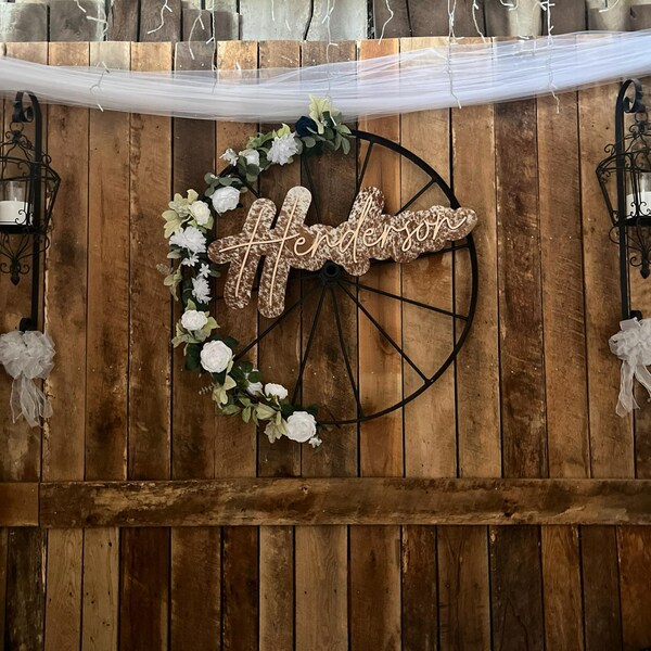 Custom Genuine Cowhide Name Sign - Etsy