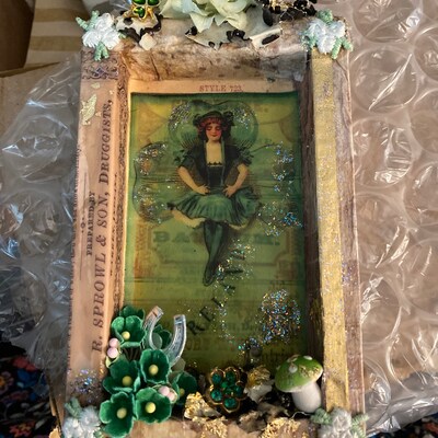 Flowery Junk Journal 'annie', Mixed Media Art Journal, Shabby Chic Junk ...