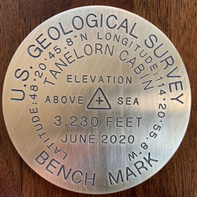 Brass Engraved Benchmark - Etsy