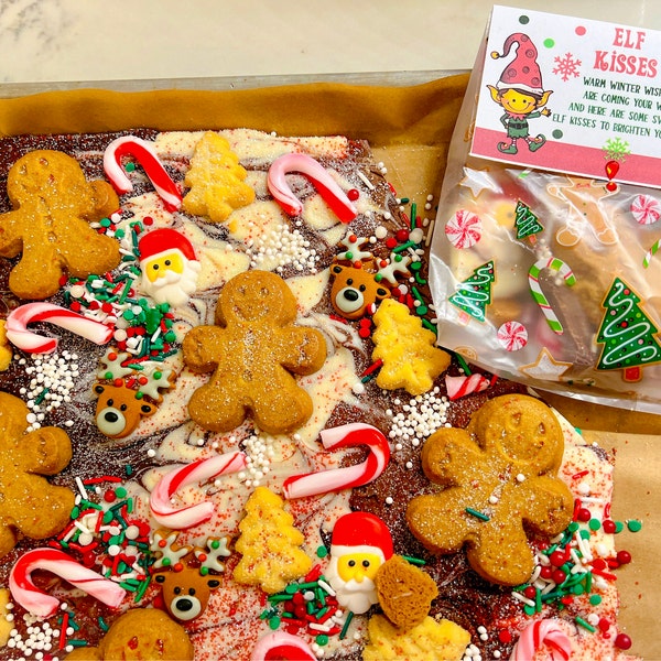 Elf Kisses Treat Bags Treat Topper Christmas Gift Tags Christmas Treat ...