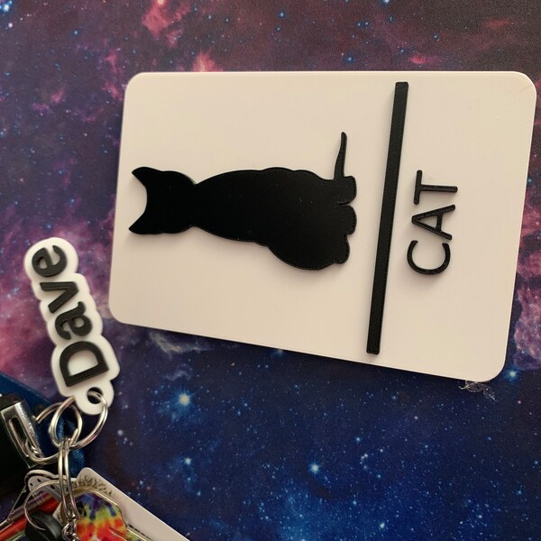 3D Printed Litter Box Sign, Restroom Sign for Cats - Etsy