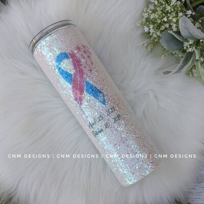Miscarriage Infant Awareness Ribbon Feather With Birds SVG Baby Loss ...