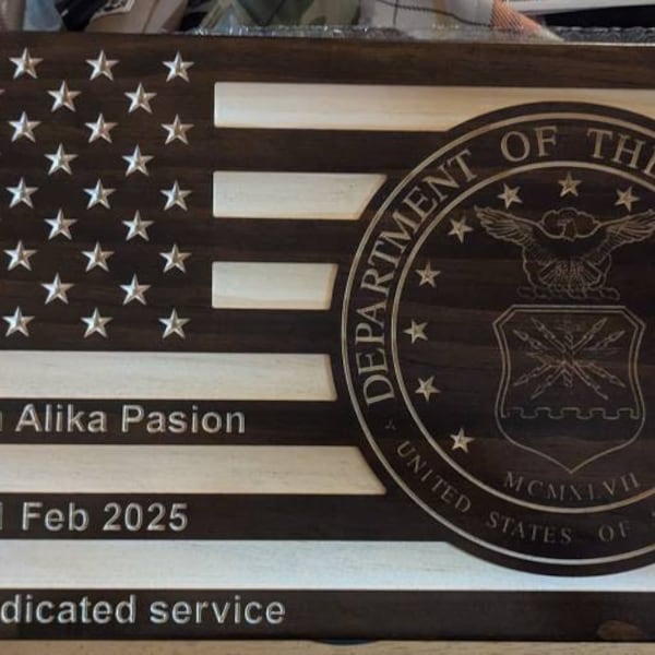 Personalized Wood Engraved Military Wall Plaques, Army, Navy, Coast ...