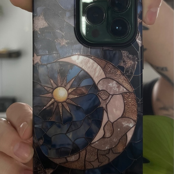Moon and Stars Phone Case, Celestial Phone Cover Magsafe Compatible ...