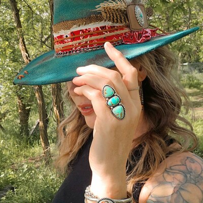 SIZE 9.5 Pink Spiny Oyster Shell Purple Mohave Turquoise Sterling ...