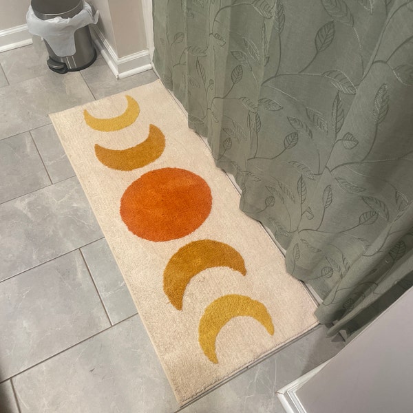 Pink Flower Bath Mat Daisy Light Pink Blush Peach Coral Cute Bathroom ...