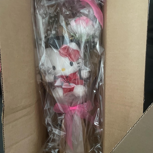 Sanrio Crochet Bouquet, Sanrio Heart Series, Crochet Flowers Bouquet, Sanrio Gift, Valentine's ...