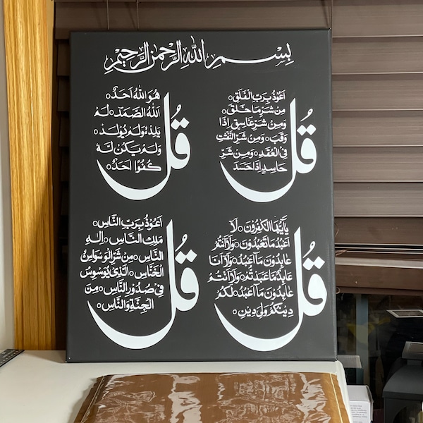 Surah Ikhlas Arabic Calligraphy Vector, Qul , Qul Hu Allah Hu Ahad ...