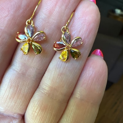 Tree Earrings, Gold Dangle Earrings, Tree of Life Earrings, Nature ...