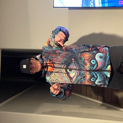 Neon Sunrise Vaporwave Retro Synthwave Snowboarding Windbreaker and Ski ...