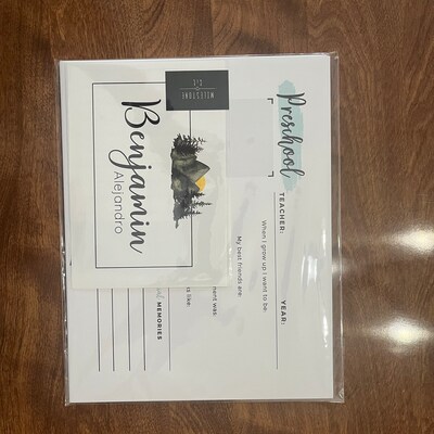 Kids Milestone Tote Kit DIY Memory Box Kit School File Box - Etsy