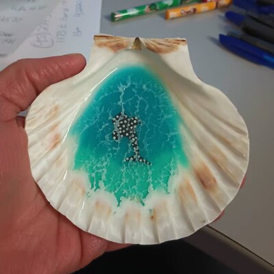 Epoxy Resin Ocean Waves Ring Dish Cockleshell Trinket Dish - Etsy