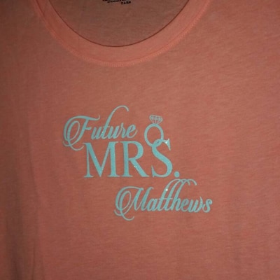Future Mrs. Iron on Decal, DIY Future Mrs. Shirt, Future Mrs., Future ...