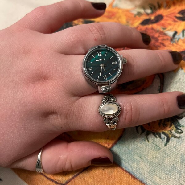 Y2K Vintage Watch Ring Functional Unique Clock Mini Watch Girlfriend ...