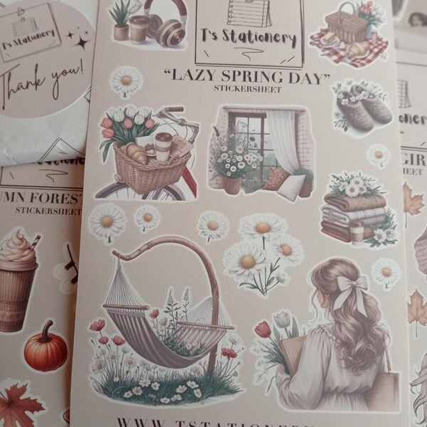 Seashells Sticker Set - Tiny and Bigger Seashells, Journal Stickers ...