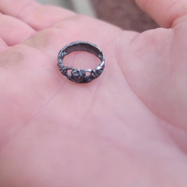 Sterling Silver Dark Gothic Ring, Gothic Engagement Ring, Goth Promise ...