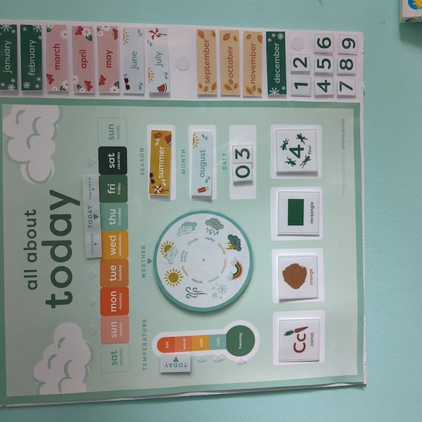 Daily Morning Board, Preschool Circle Time Board, Kids Daily Calendar ...