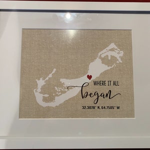 Personalized Map & GPS Coordinates Gift, Custom Latitude Longitude Map ...