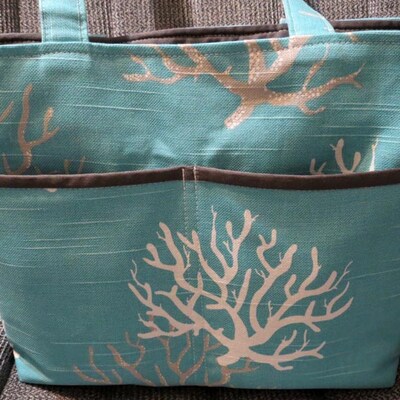 Dark Gray Arrow Tote Purse, Double Strap Bag, Open Top Purse, Medium ...