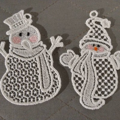 FSL Cuddly Snowmen Free Standing Lace Machine Embroidery Designs ...