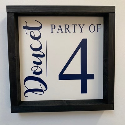 Party of Family Sign Custom Family Name Sign Family Number Sign ...