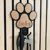Personalised Dog Lead Hook Dog Lead Holder Dog Paw Print Lead Holder ...